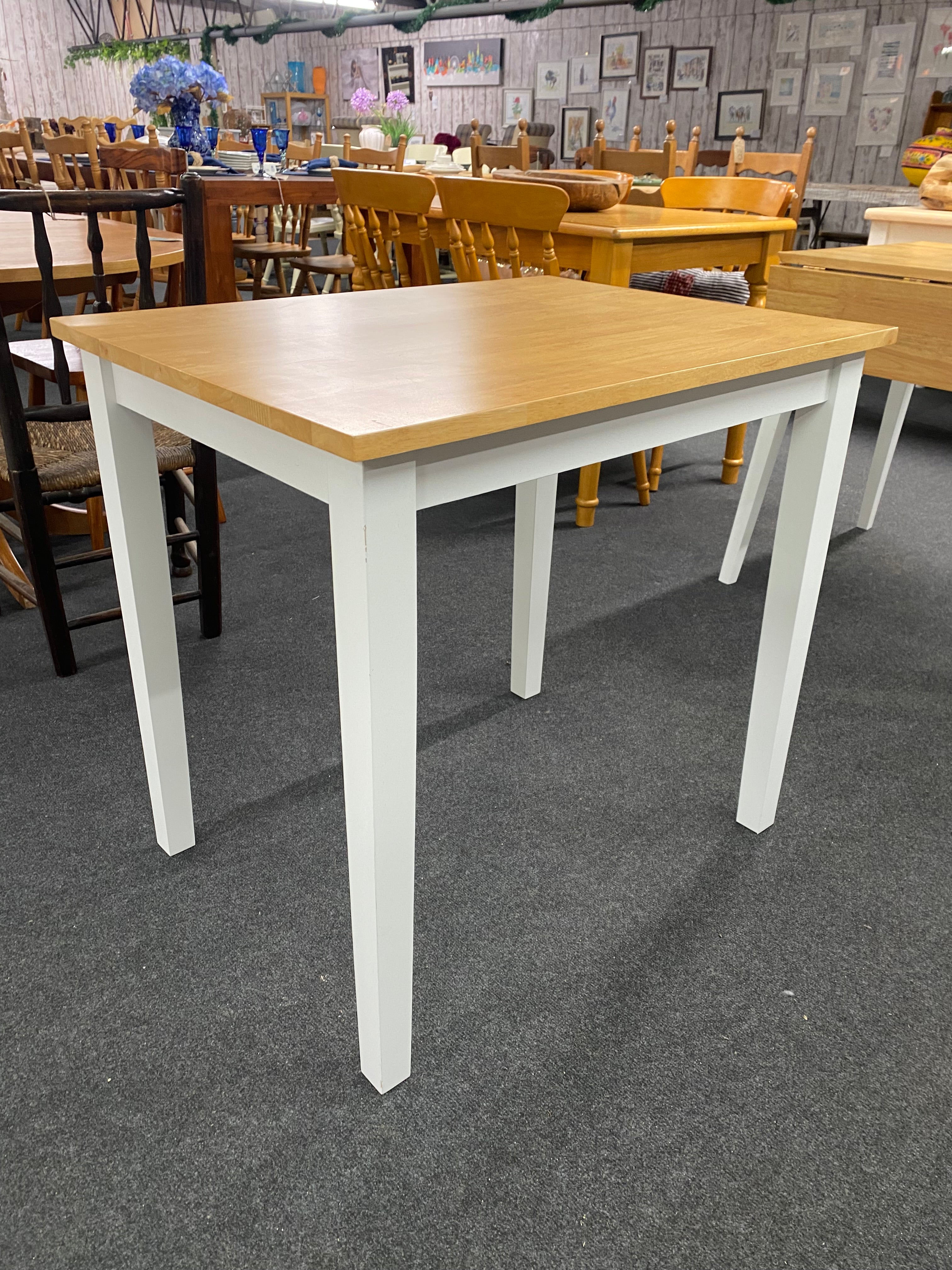 Two tone dining table store
