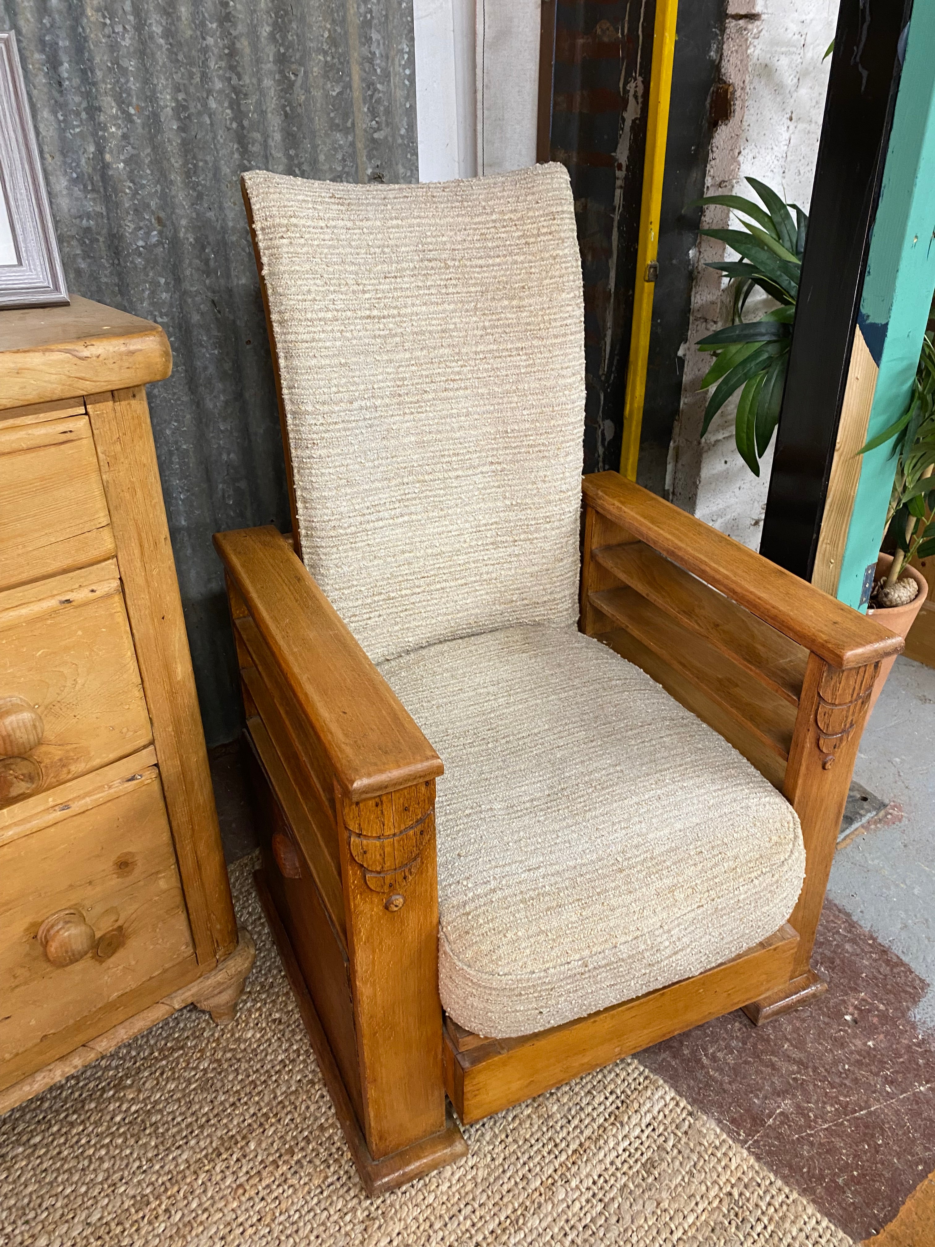 Reclining Wooden Chair Fosseway Furniture